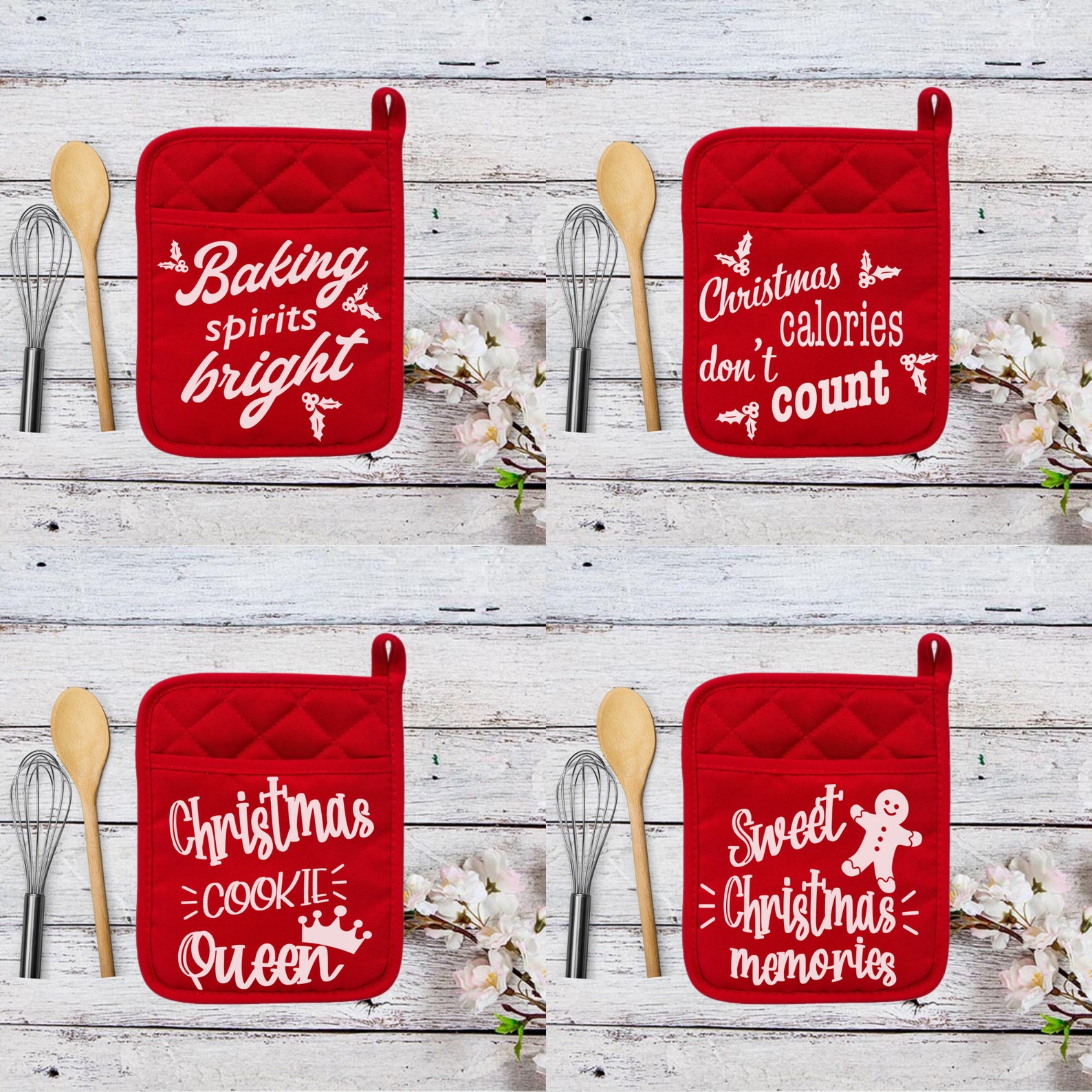 Oven Mitt SVG Christmas Pot Holder SVG Christmas Kitchen - Etsy