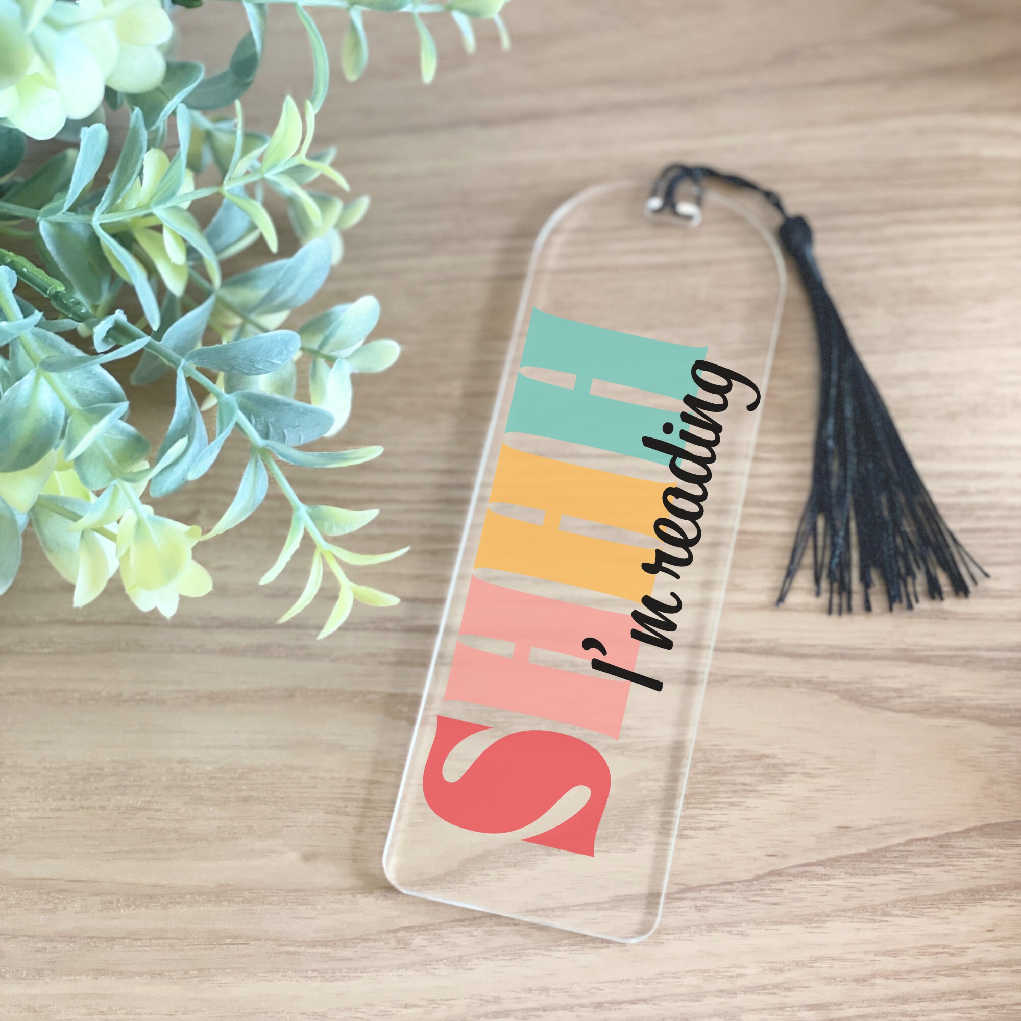 Shhh I'm Reading Shhh SVG Bookmark SVG Files Funny - Etsy