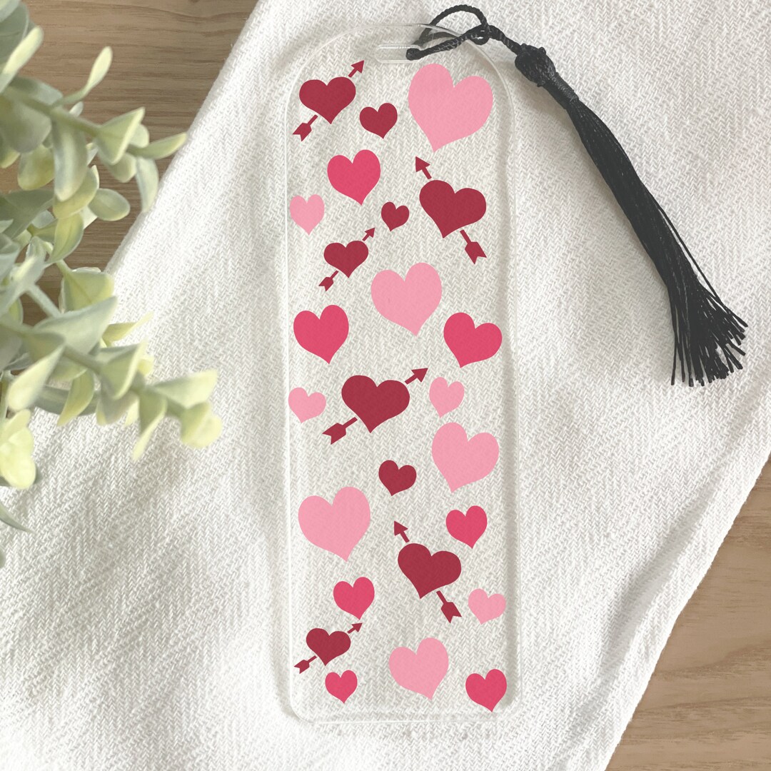 Valentine Bookmark SVG, Bookmark Svg for Kids, Hearts Bookmark SVG ...