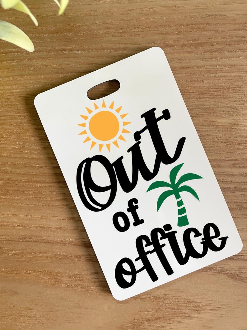 Out of Office SVG, Travel Tag SVG, Bag Tag SVG, Bag Tag Sublimation ...