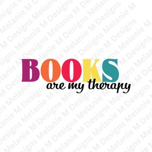 Books Are My Therapy, Bookmarks SVG Cut File, Bookmark SVG Designs ...