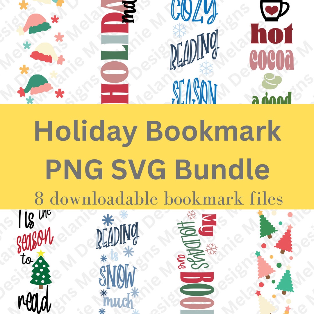 Christmas Bookmark SVG, Bookmark SVG Bundle, Bookmark PNG Bundle ...