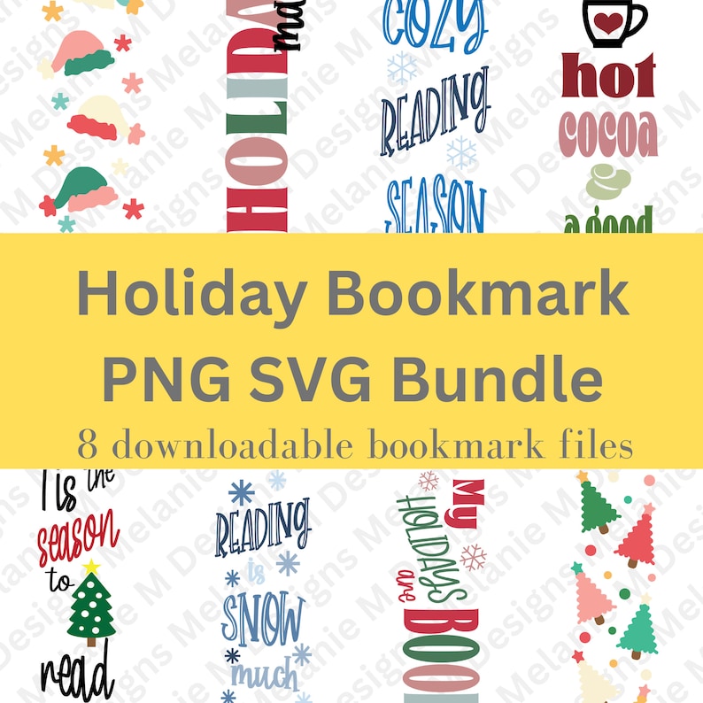 Christmas Bookmark SVG, Bookmark SVG Bundle, Bookmark PNG Bundle ...