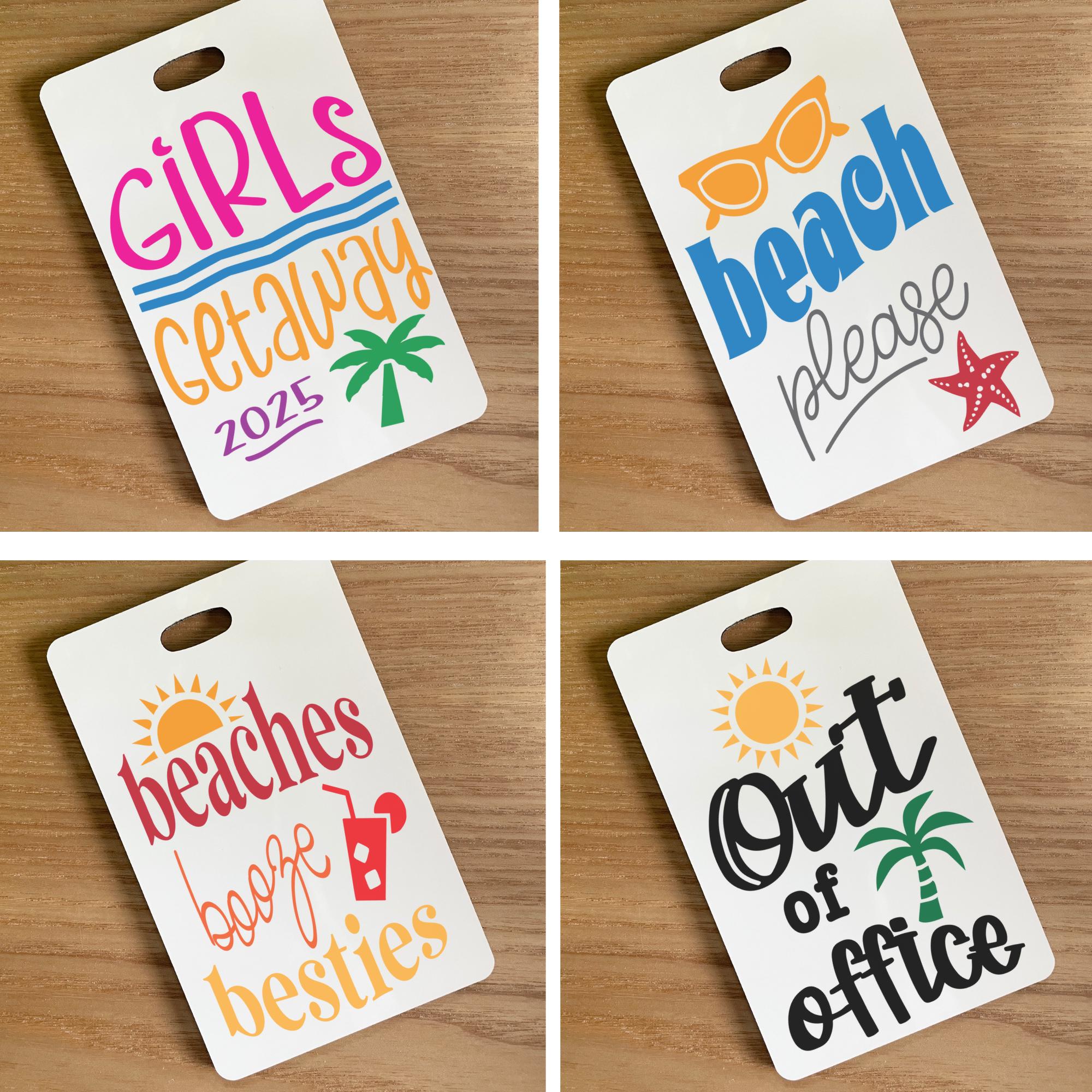 Luggage Tag Bundle, Luggage Tag SVG, Travel Tag Sublimation, Travel Bag ...