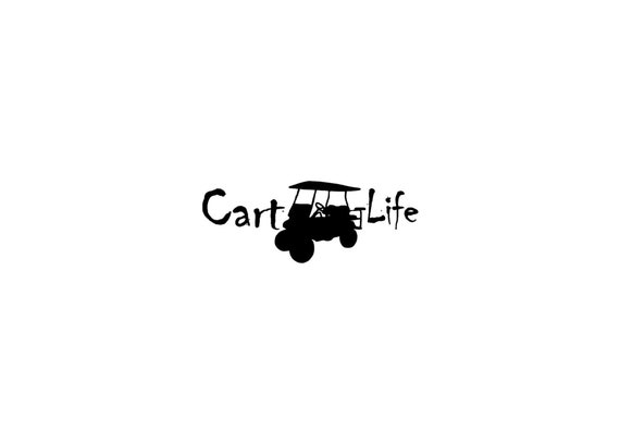 Cart Life Golf Cart Decal | Etsy