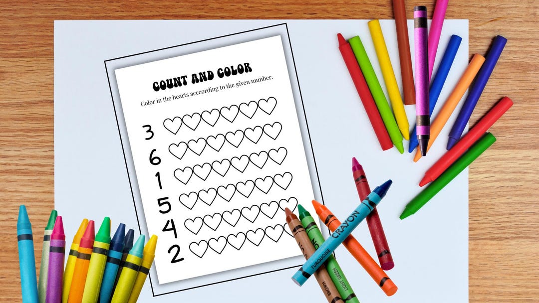 Printable Count and Color Worksheets, Fun School Work, Homeschool ...