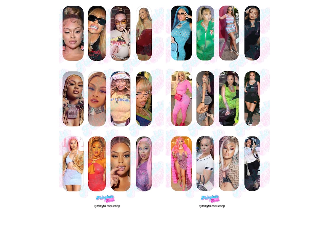 Latto Waterslide Nail Decals-50mm 3XL Nail Length. More Lengths Coming ...