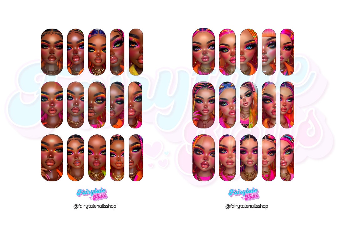 Bratz Baddie-waterslide Nail Decals 40MM - Etsy