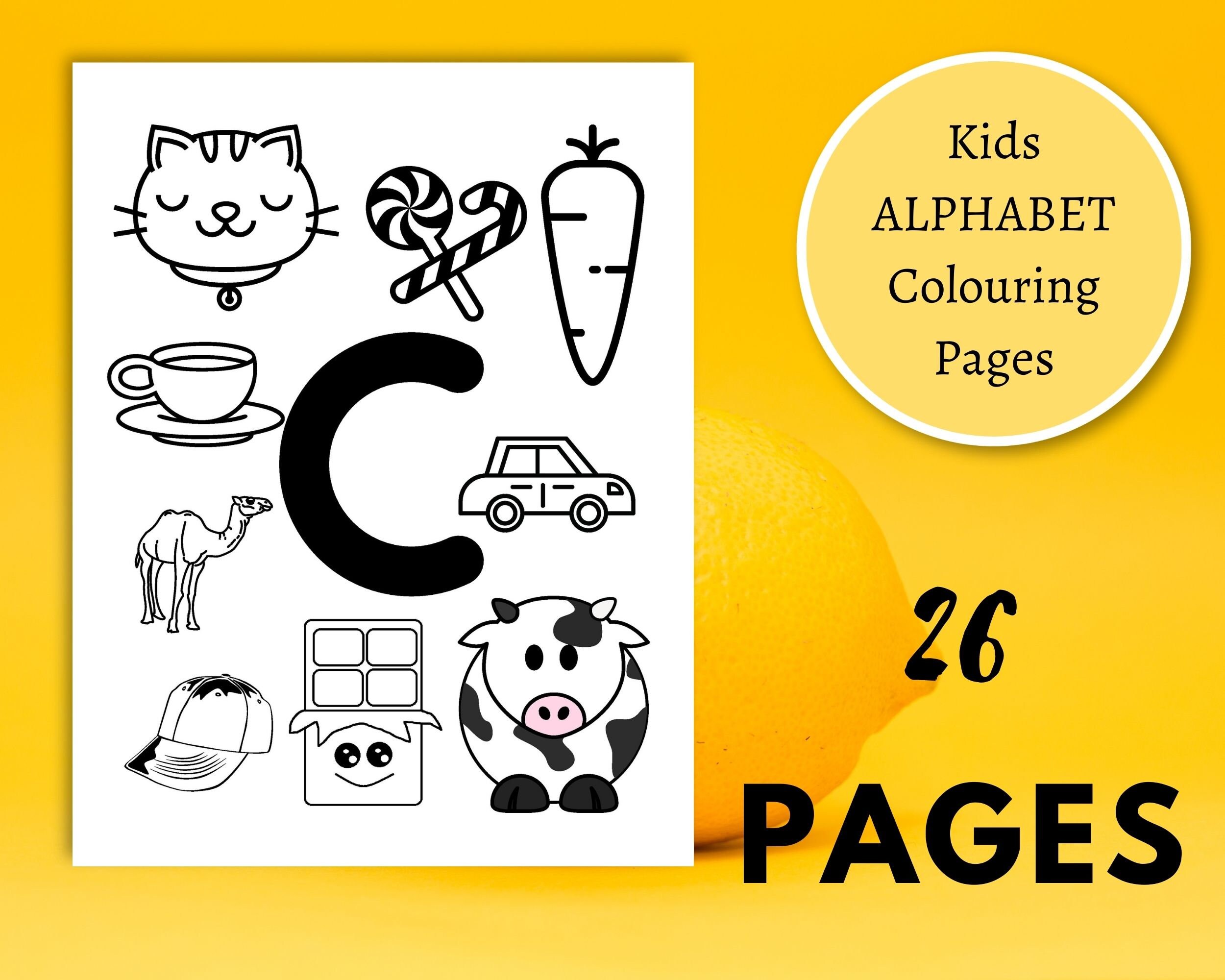 Alphabet Coloring Pages Preschool Kindergarten Classroom - Etsy