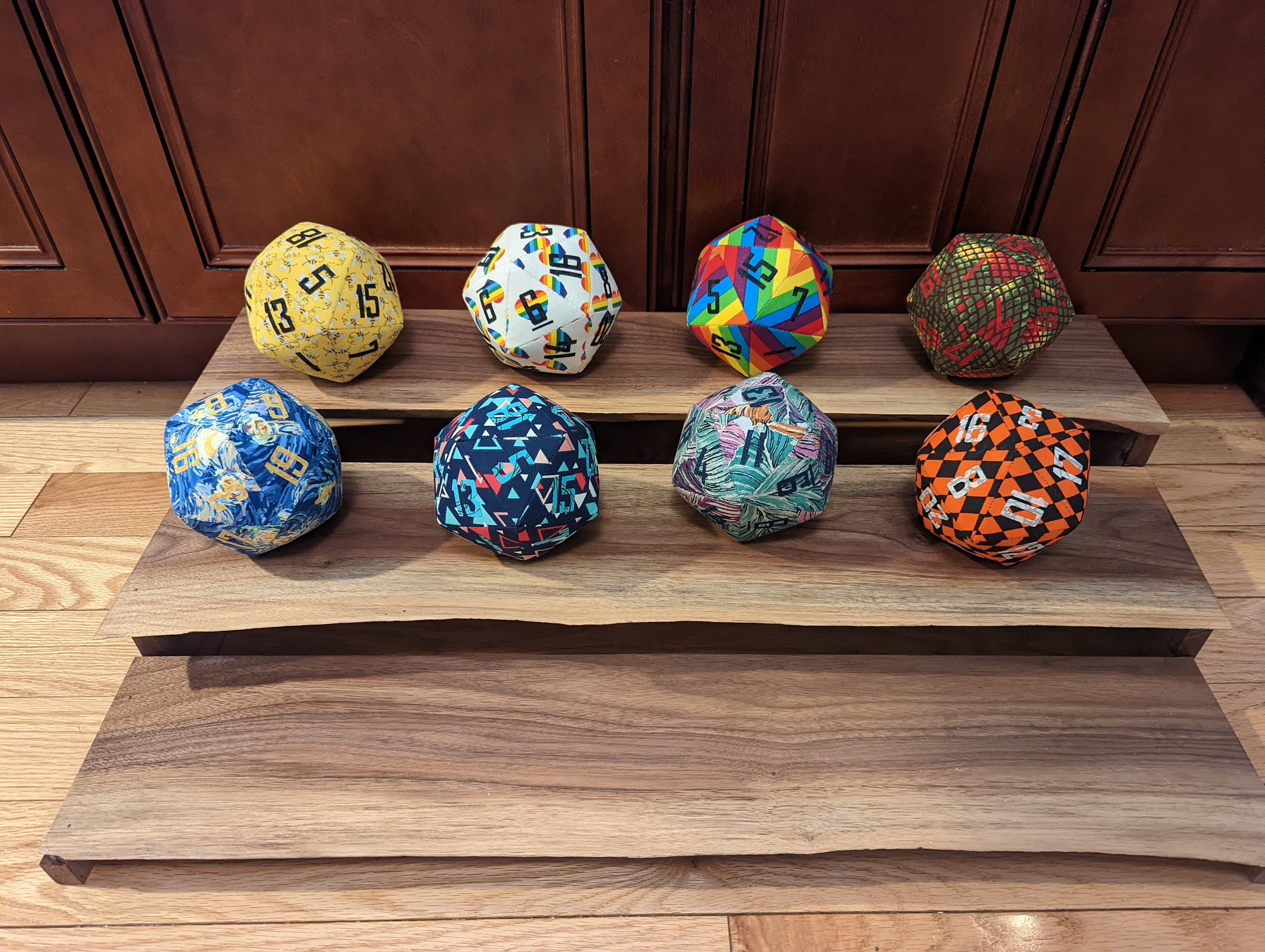 D20 / Starry Night Pattern / 5" Oversized Fabric Dnd Polyhedral Die - Etsy