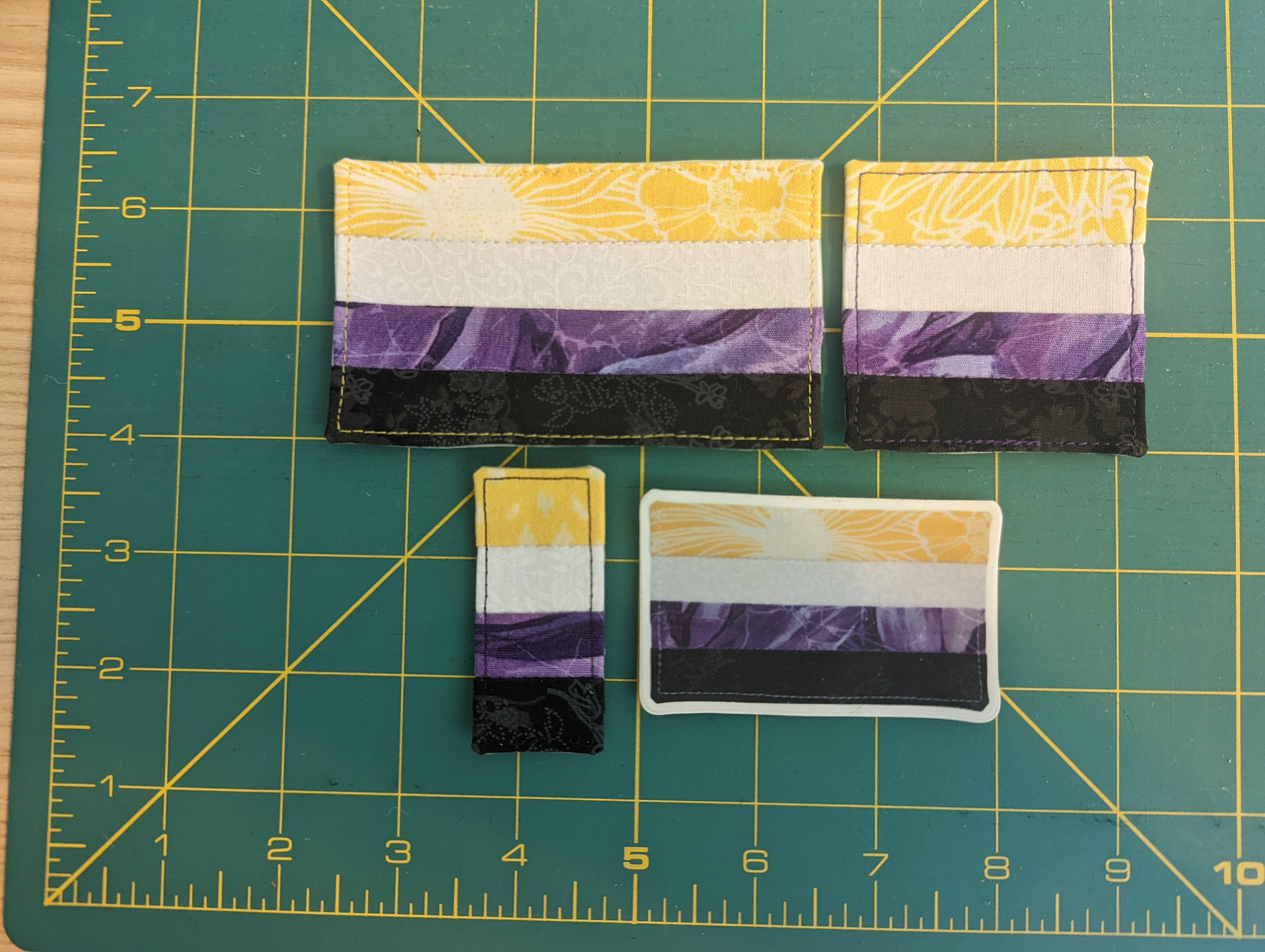 Nonbinary Pride Patch / Iron-on / Decorative Quilted Fabric - Etsy