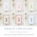 Classic Blue Wedding Table Numbers, Printable Table Numbers, Floral ...