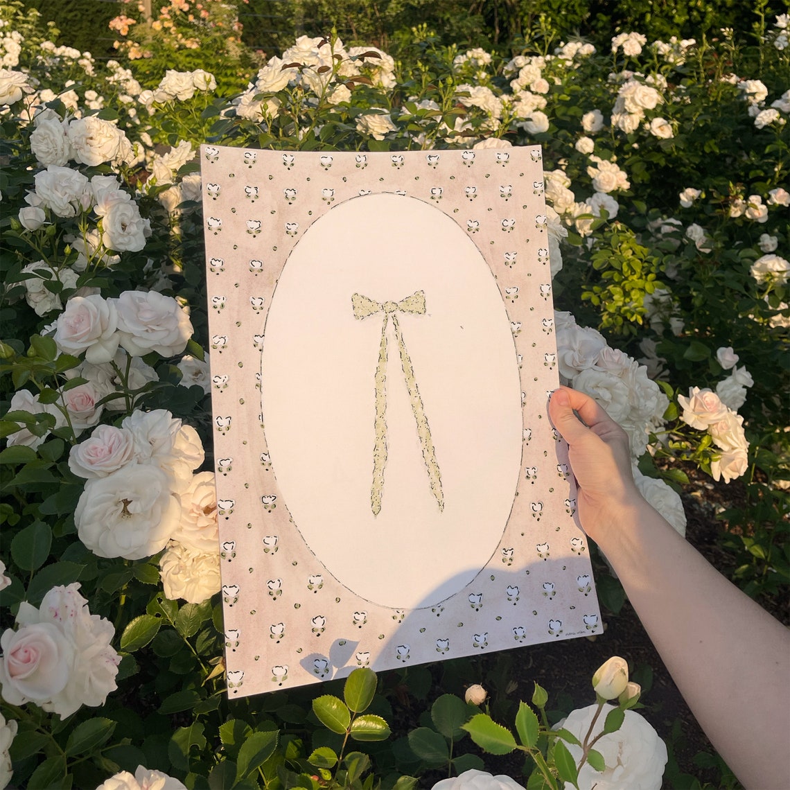 Printable Pink Bow Wall Art, Watercolor Bow, Nursery Wall Art, Pink Bow ...