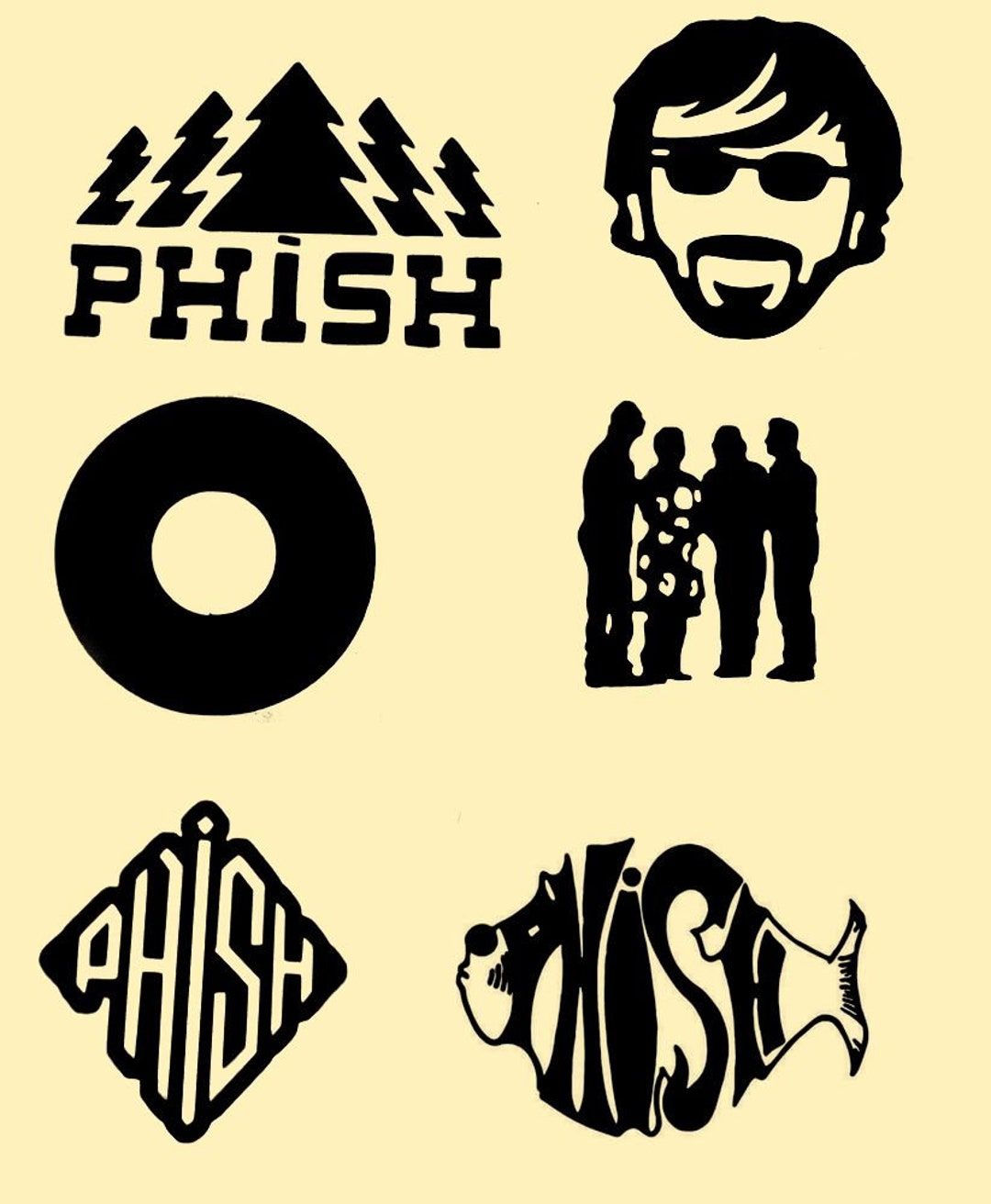 Phish Decal Set, Phish Wall Decal Set - Etsy