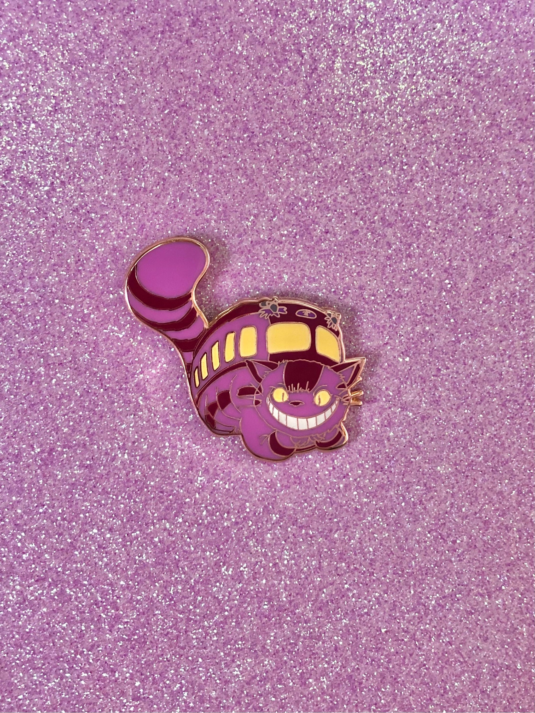Cheshire Catbus Glow-in-the-dark Enamel Pin - Etsy