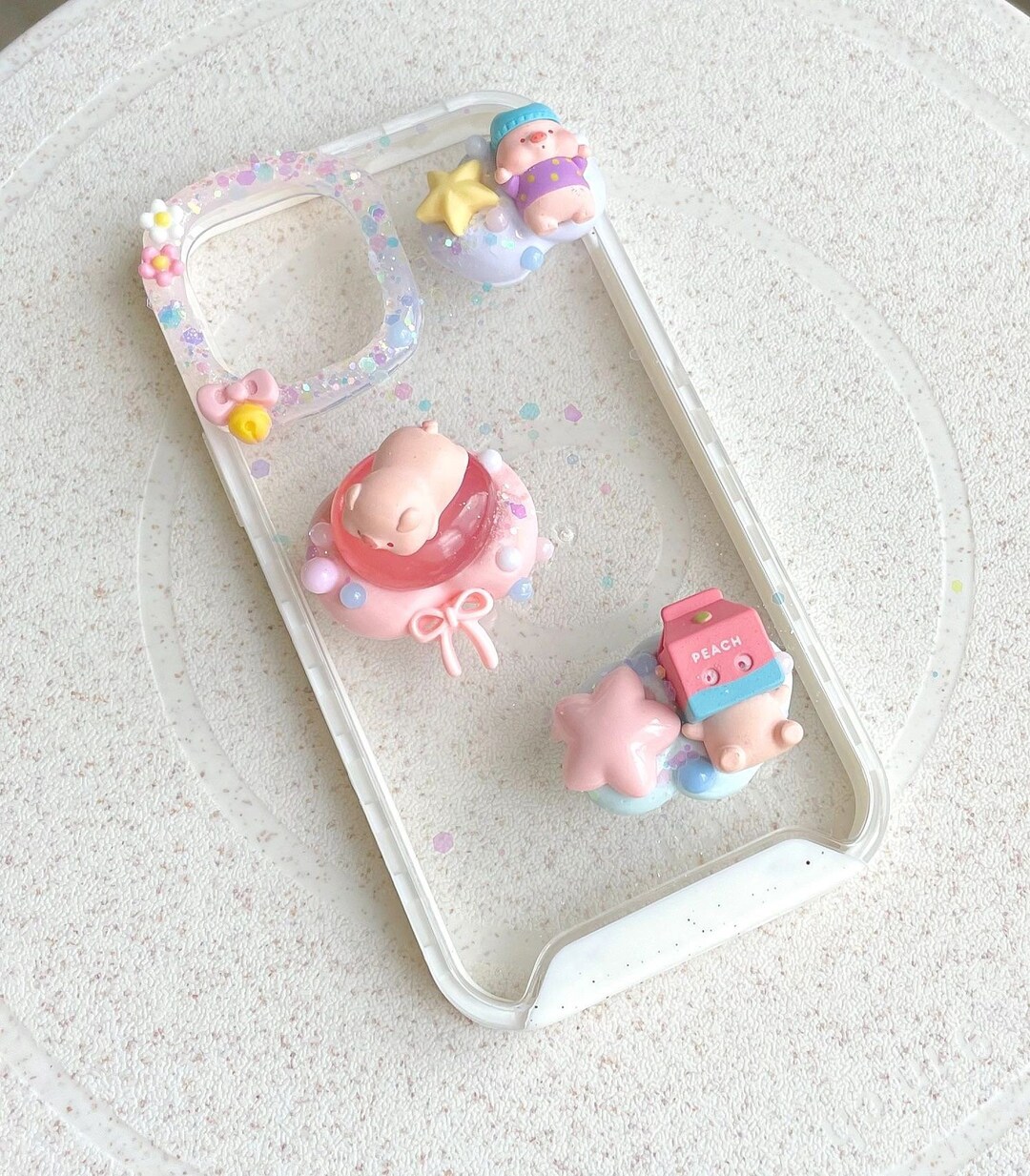 Mini Piggy Custom Decoden Phone Case, Whipped Cream Phone Case, Cute ...