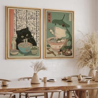 Vintage Ramen Poster Japanese Showa Style Kitchen Wall Art - Etsy 日本