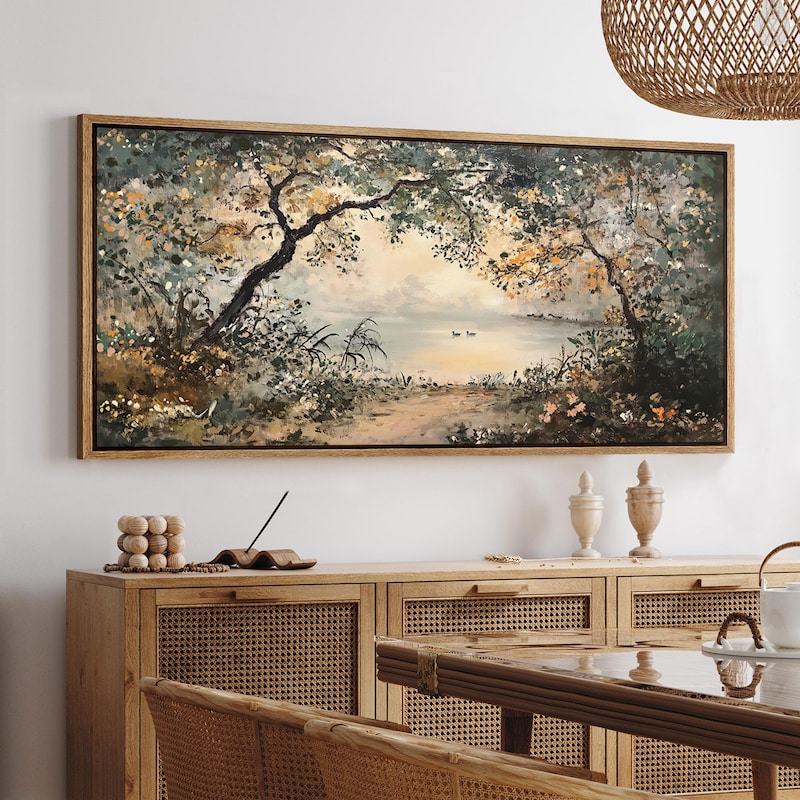 Large Painting Two Trees - Etsy
