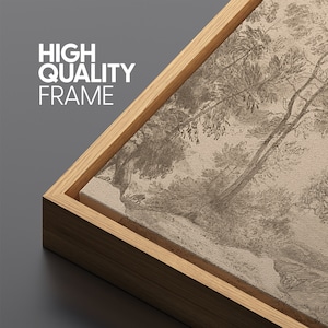 Framed Canvas Wall Art Oak Tree Sketch Forest Print Neutral Vintage ...