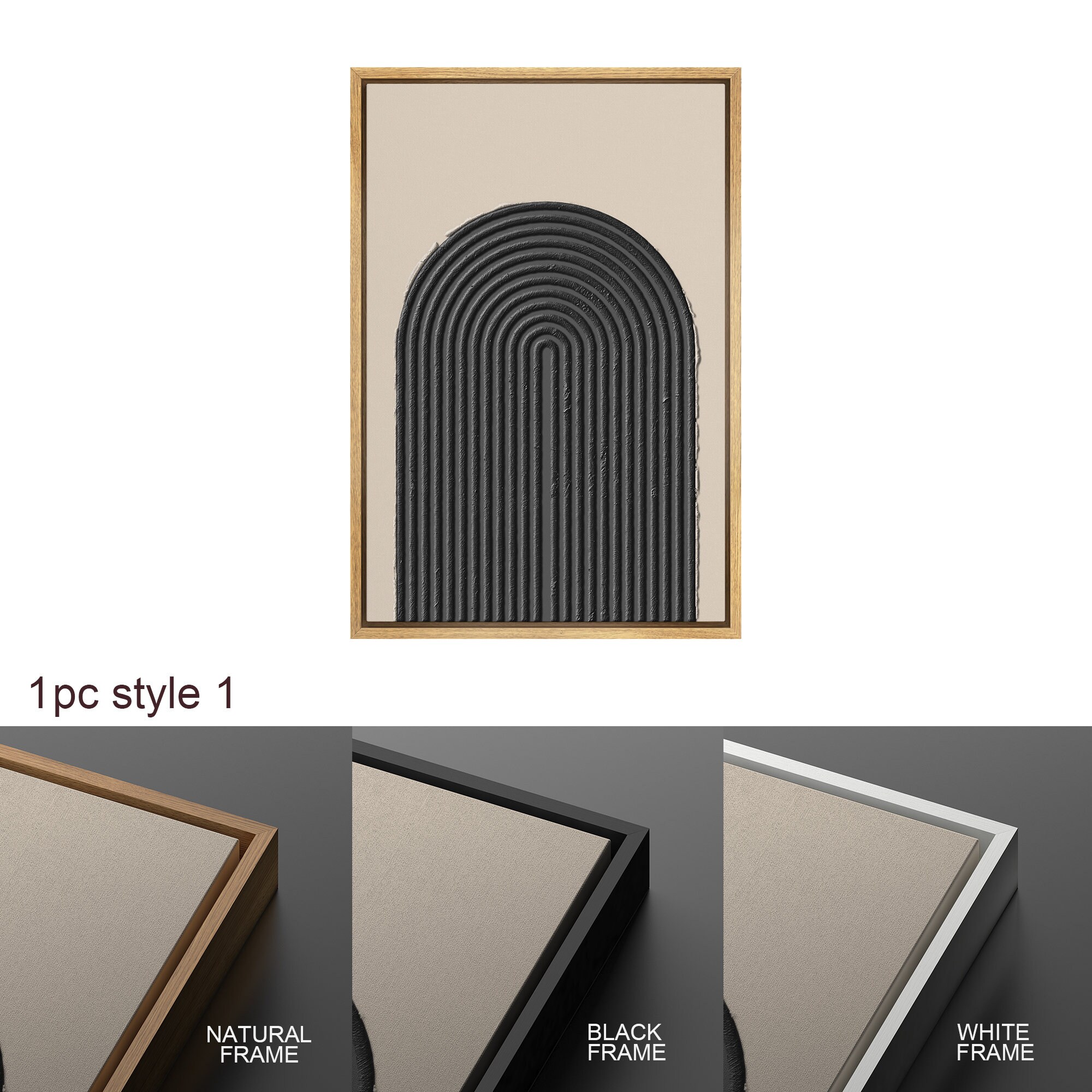 Dustinway Framed Canvas Print Wall Art Set of 2 Abstract Arches Print ...