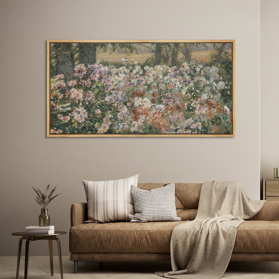 Framed Canvas Large Wall Art Prints Abstract Wildflower Botanical ...