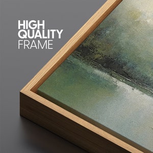 Framed Canvas Wall Art Forest Landscape Print Woodland Retro Rustic ...