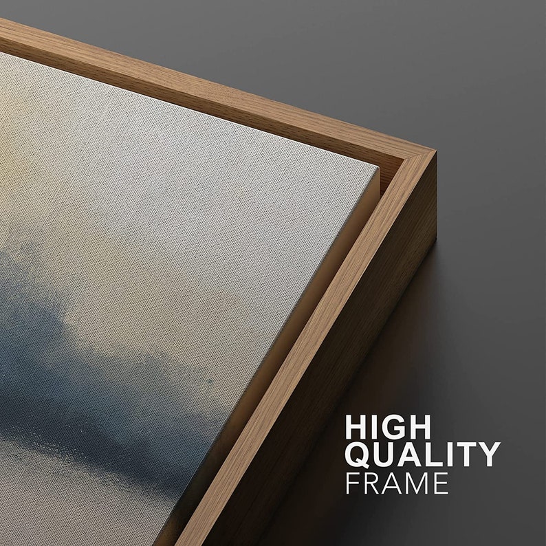 Dustinway Framed Canvas Print Wall Art Set of 2 Pastel Gray Tan ...