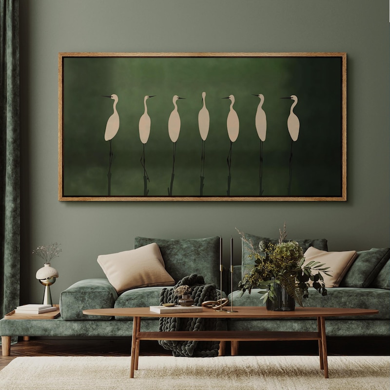 Deep Green Modern Art - Etsy