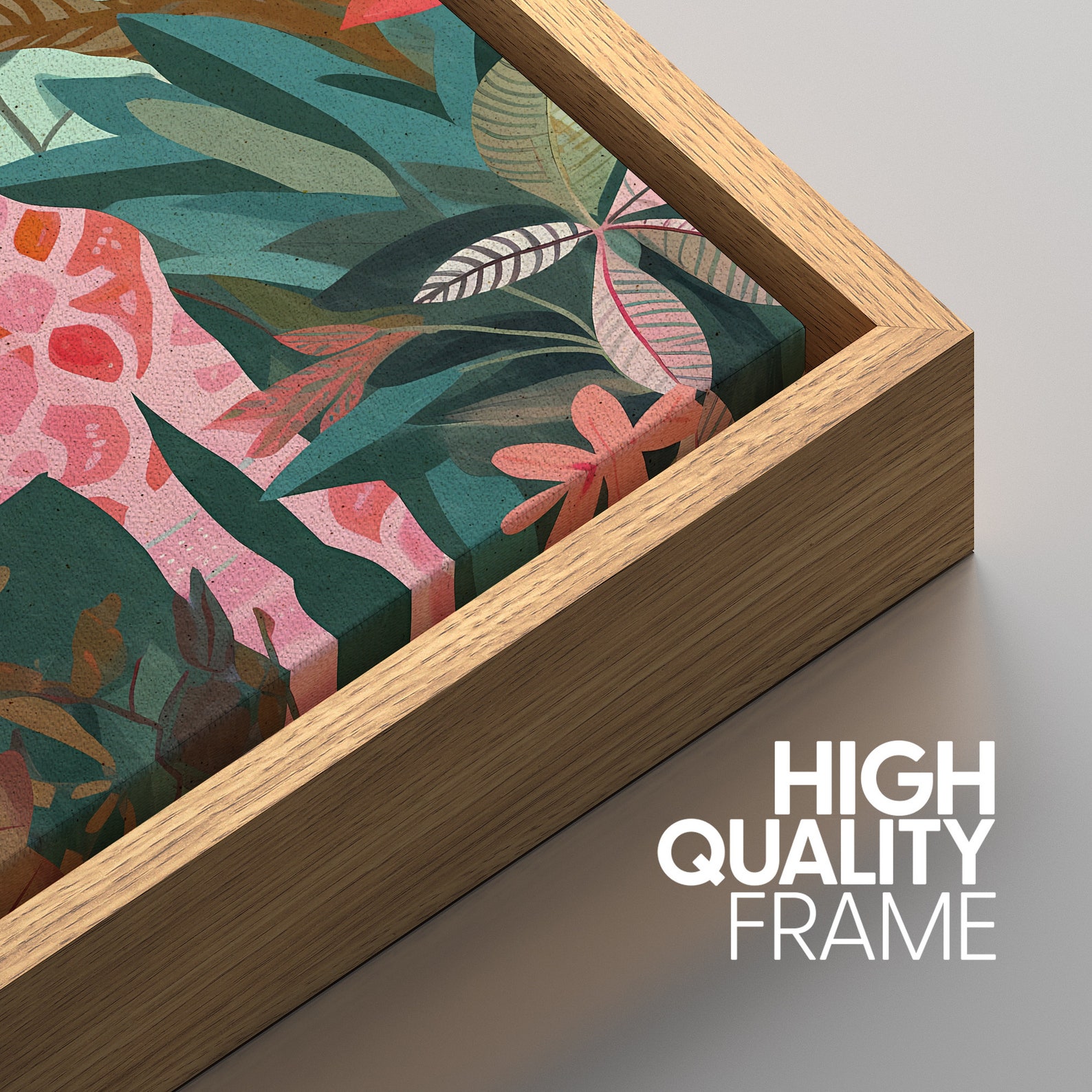 Dustinway Framed Canvas Print Wall Art Set of 3 Safari Woodland Animals ...