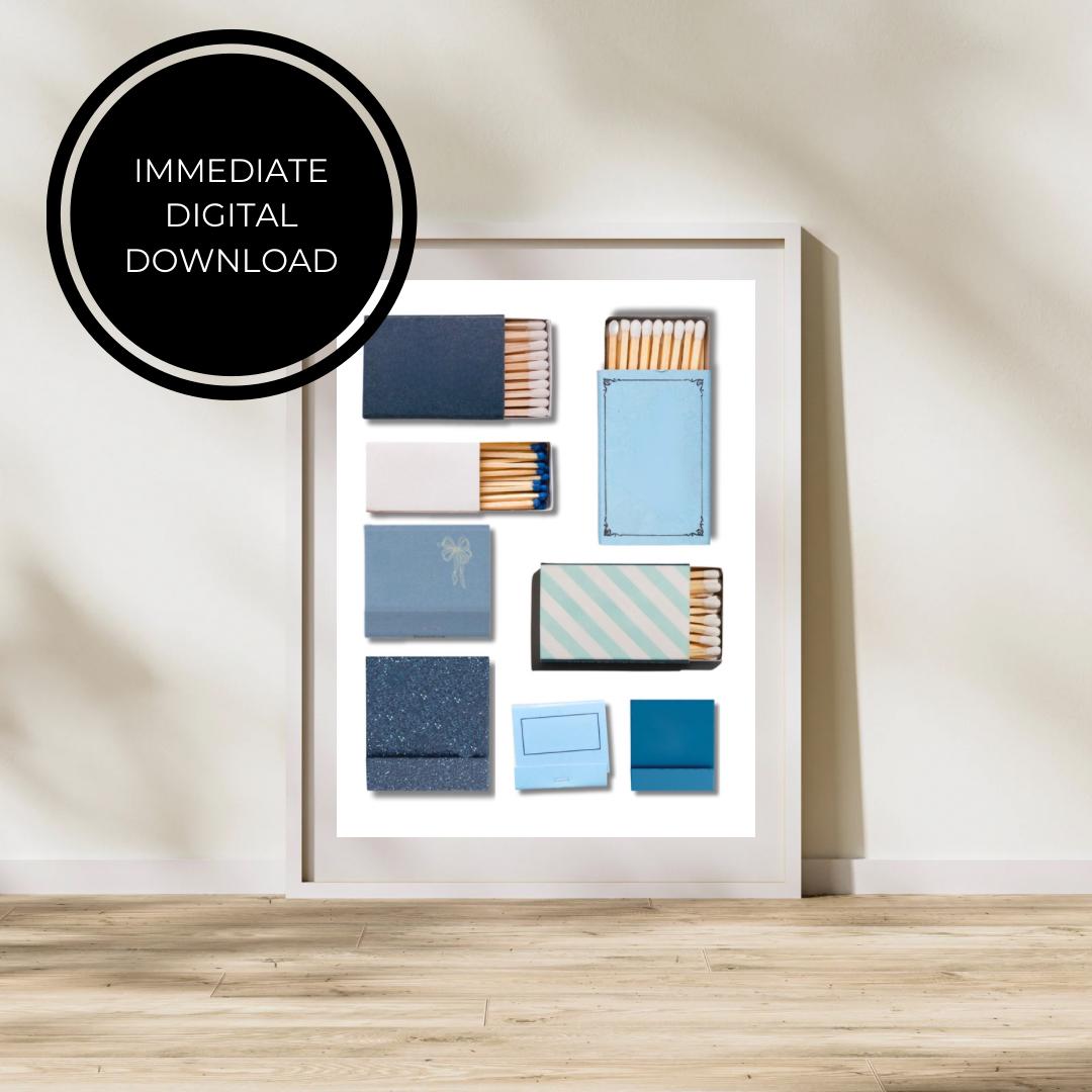 Blank Matchbox DIY Template | Collage Print Poster | Digital Download ...
