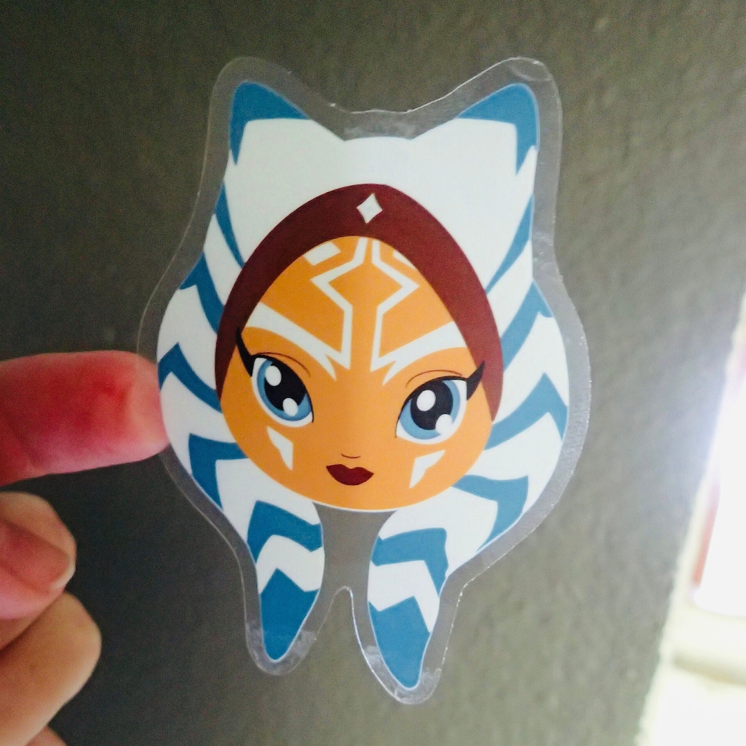 Disney Ahsoka Tano Star Wars Jedi Waterproof Transparent Sticker ...
