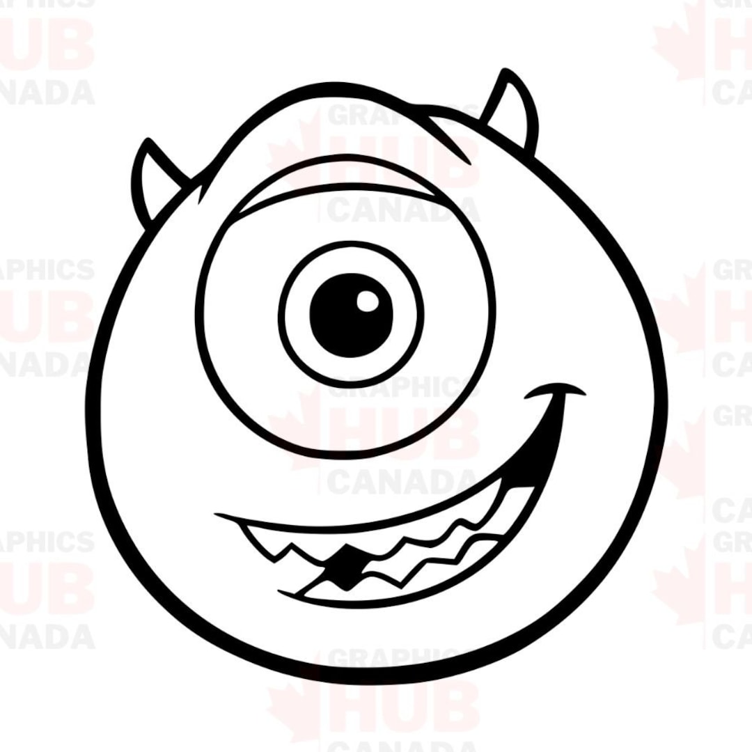 Mike Wazowski Outline