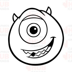 Mike Svg, Mike Cut File, Mike Outline, Monster Inc - Etsy Canada