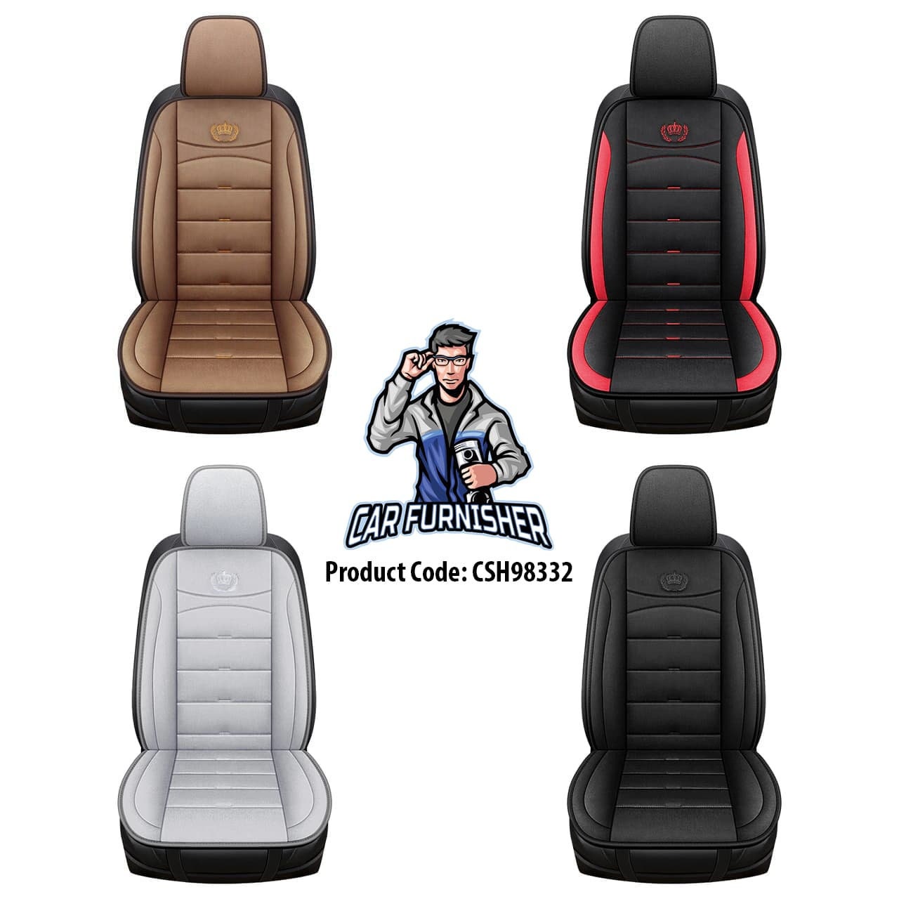 Heated Car Seat Cover (4 Colors) Full Set 12V | Winter Car Heater ...