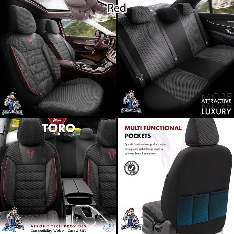 Seat Cover for Car - Toro Design | Seat Protection | Airbag Compatible ...