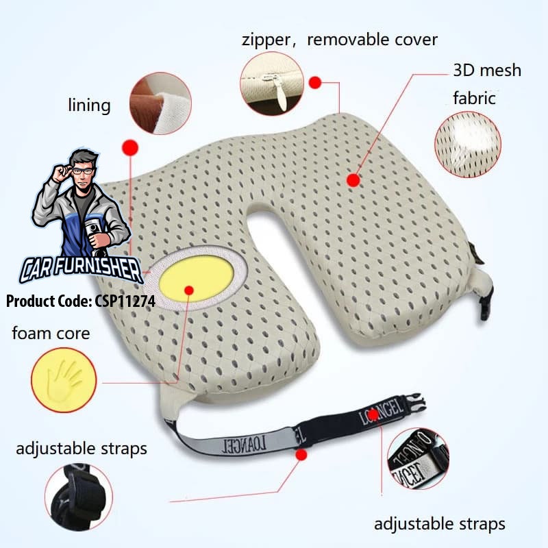 Memory Foam Seat Cushion 4 Colors Extra Soft Orthopedic Nice Touch ...