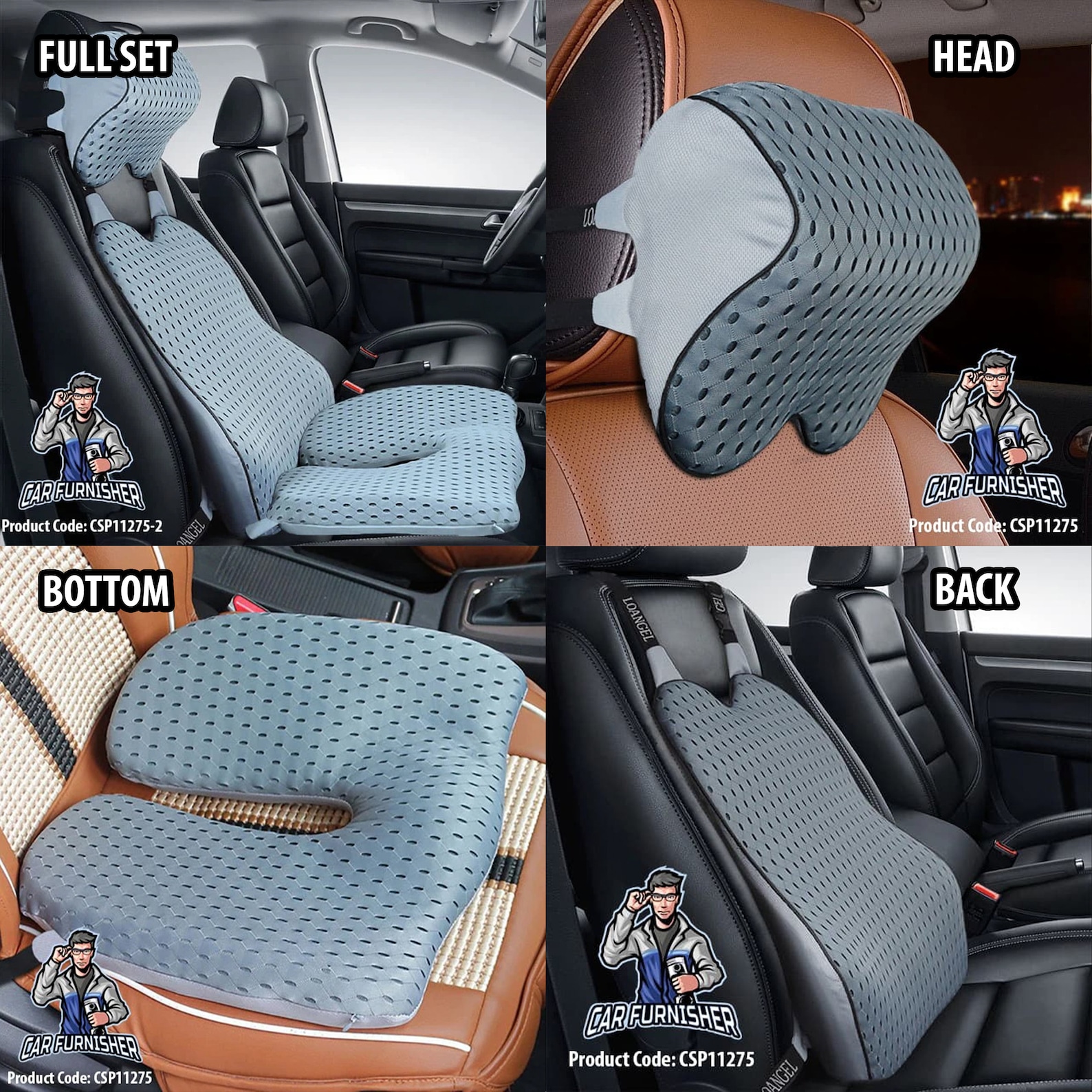 Memory Foam Seat Cushion (4 Colors) | Extra Soft | Orthopedic | Nice ...