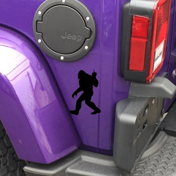 Bigfoot Flipping off Decal - Etsy