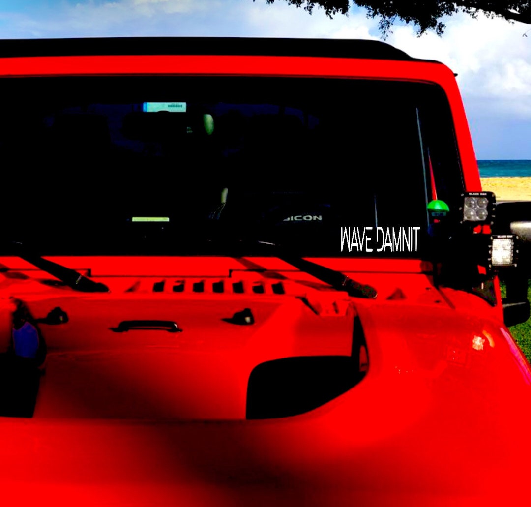 Wave Damnit Decal - Etsy