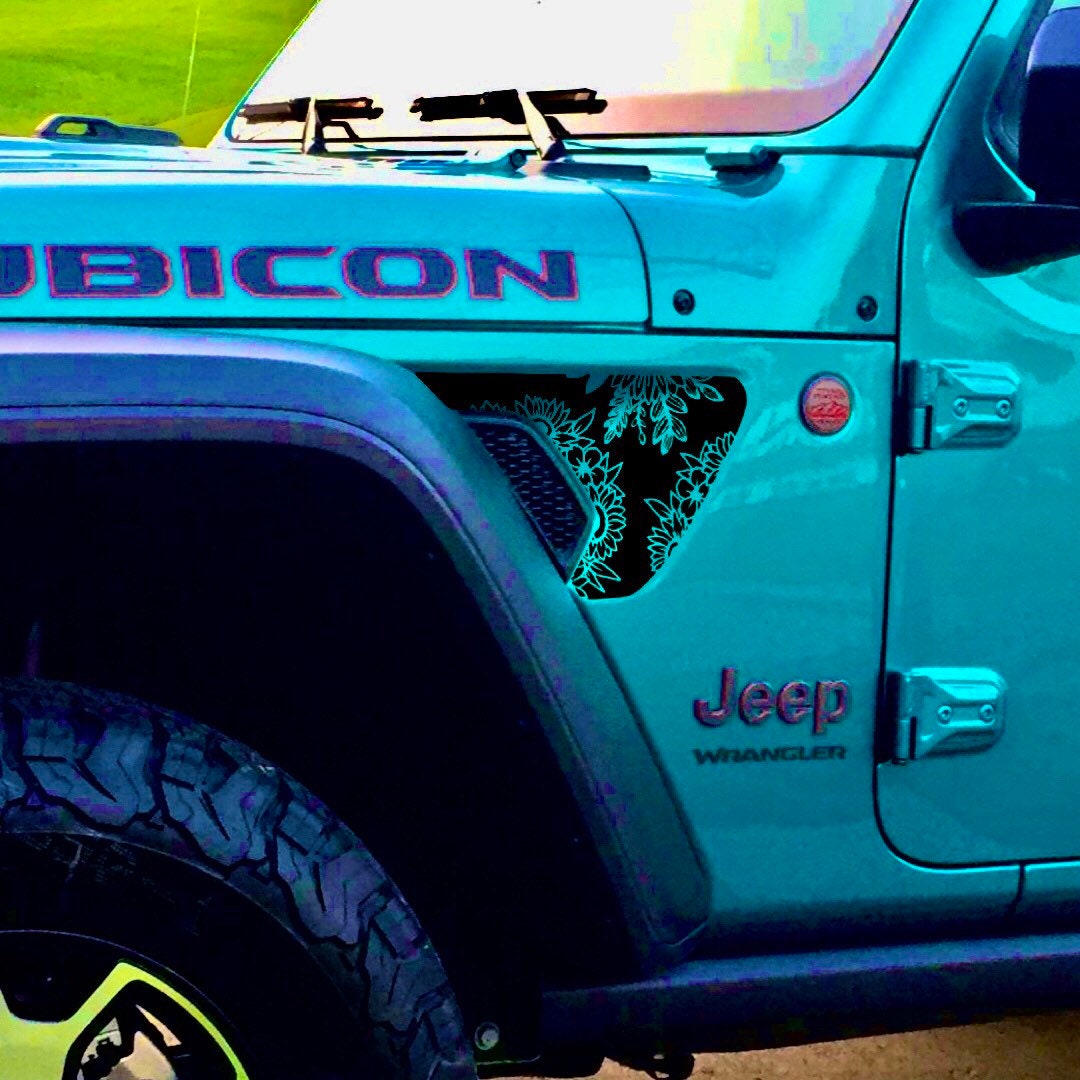 Floral Vent Decals set of 2 JL/JT Models - Etsy