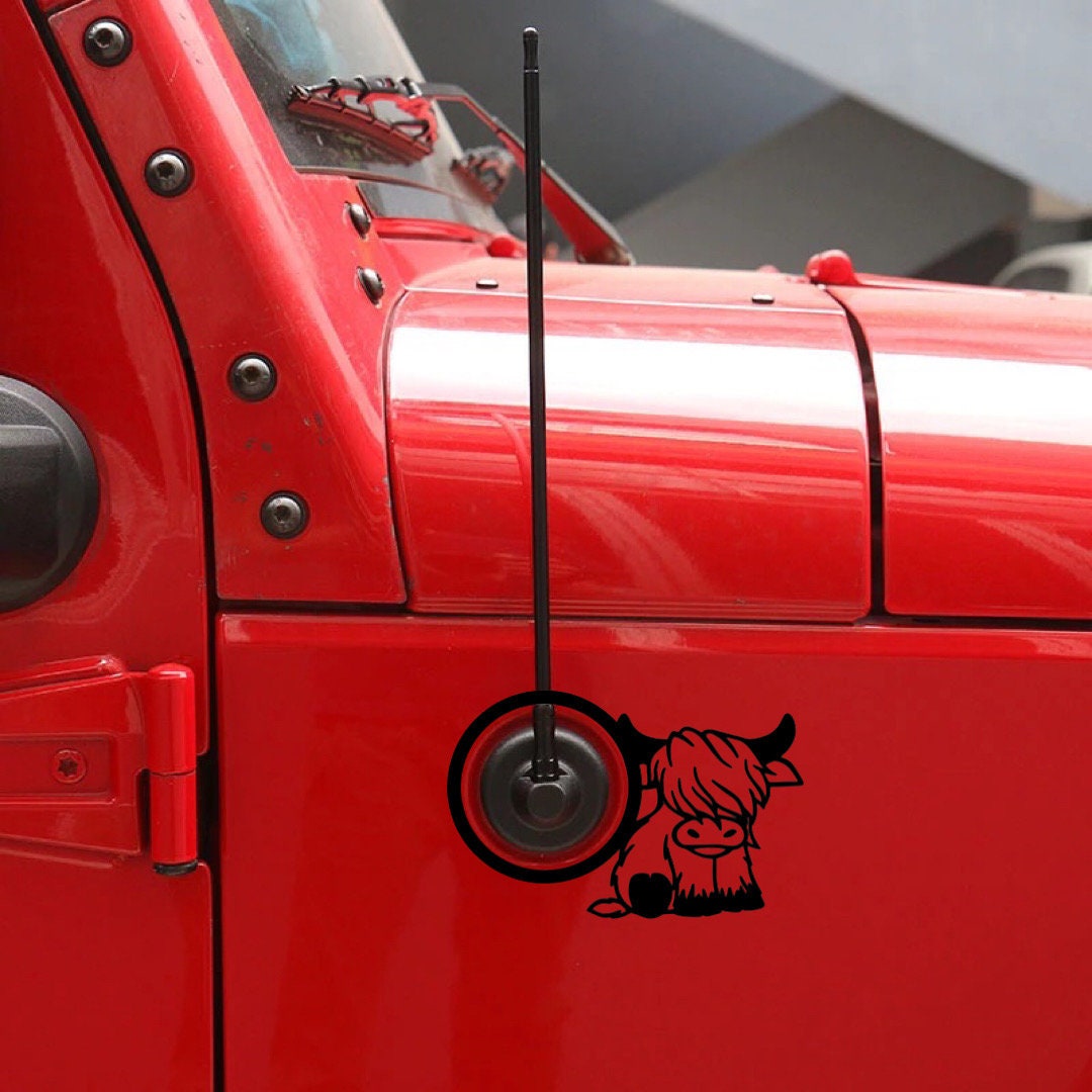 Highland Cow Antenna Decal - Etsy