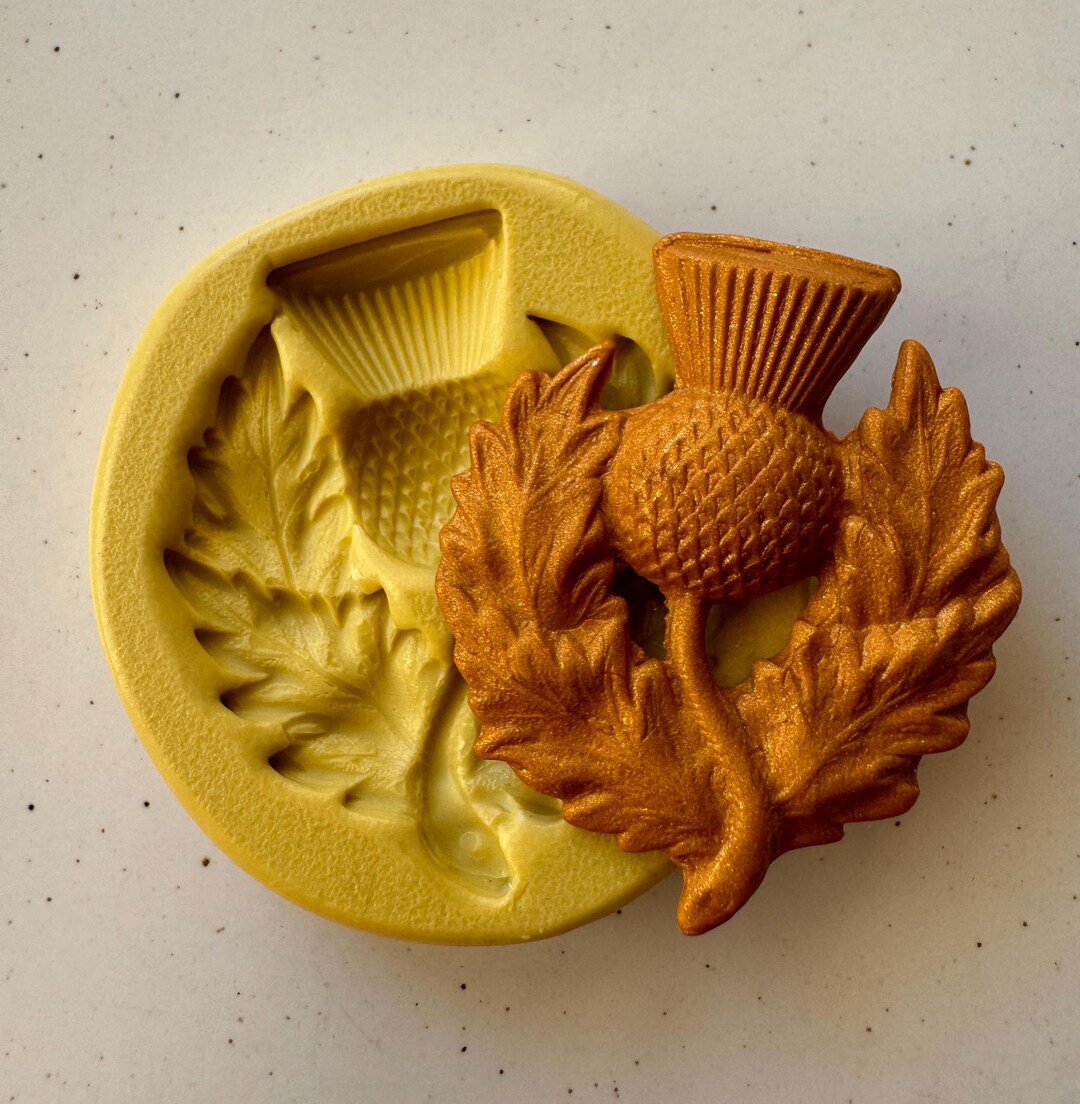 Thistle Silicone Mold Irish Fondant Chocolate Flower Mold for Polymer ...