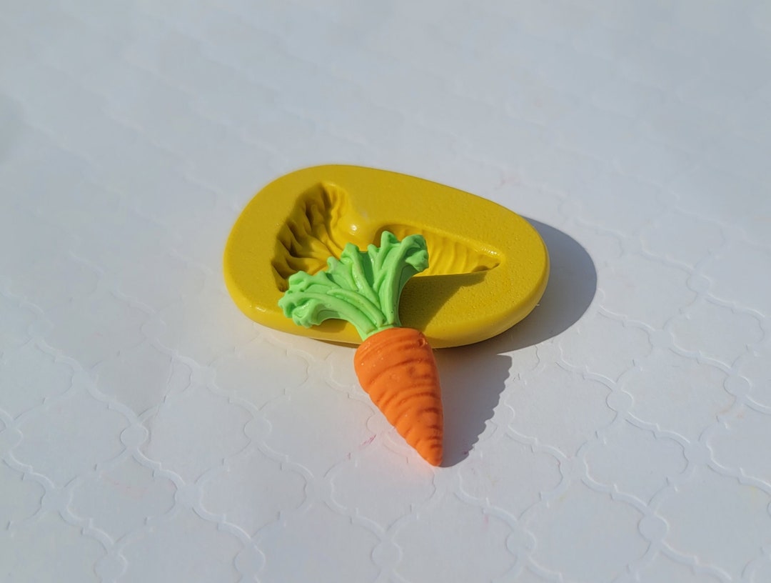 Carrot Silicone Mold: Food-safe Vegetable Fondant, Clay, Resin, Wax ...