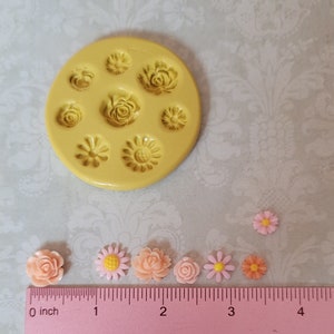 Mini Flowers Silicone Mold Rose Mold for Chocolate Lily Mold for ...