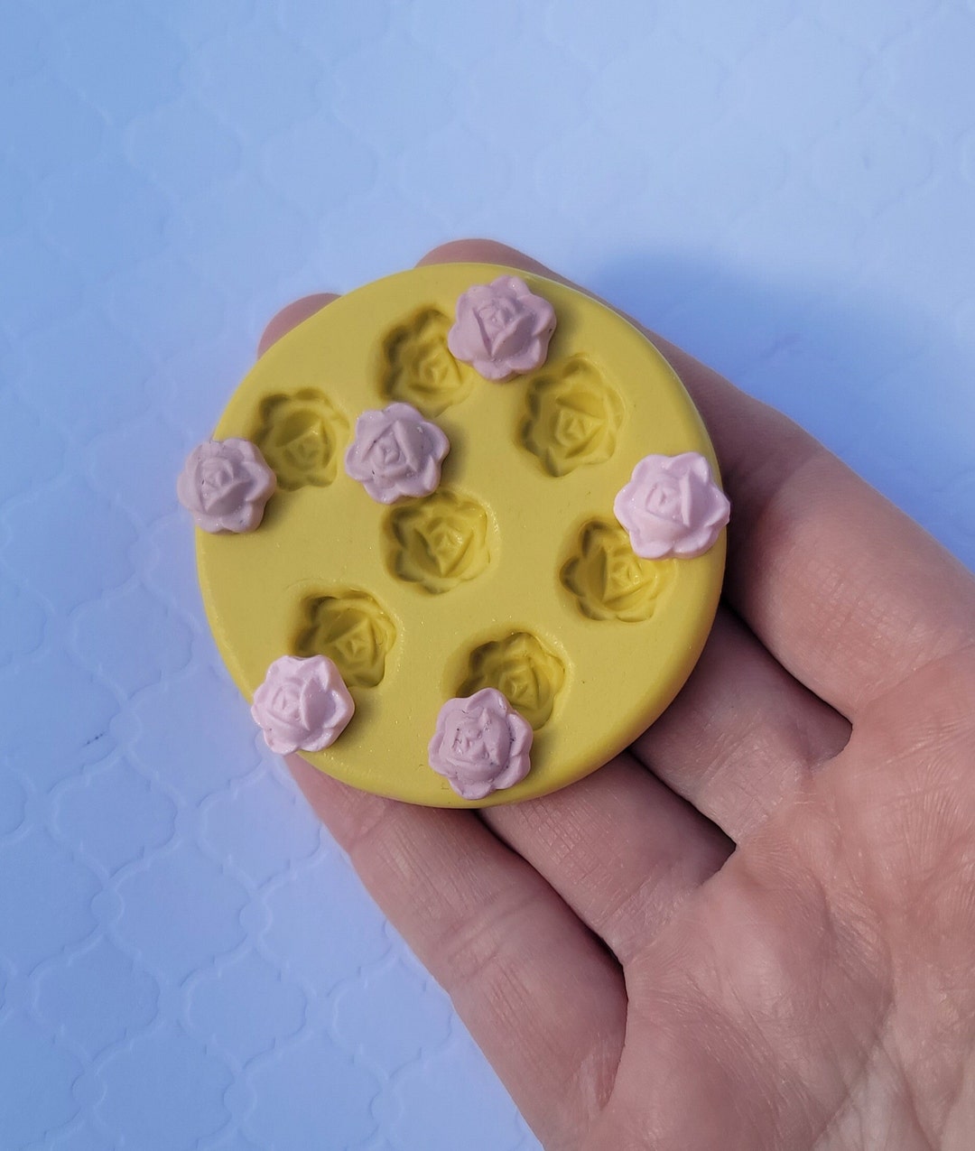 Mini Roses Silicone Mold: Fondant, Chocolate, Polymer Clay (10mm) - Etsy