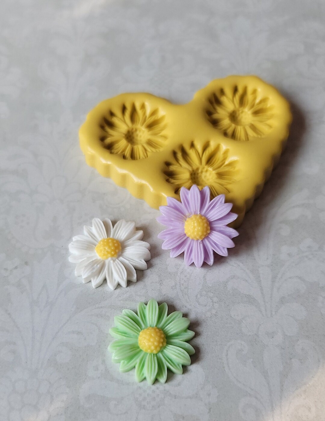 Daisy Silicone Mold for Chocolate Flower Mold for Fondant for Polymer ...