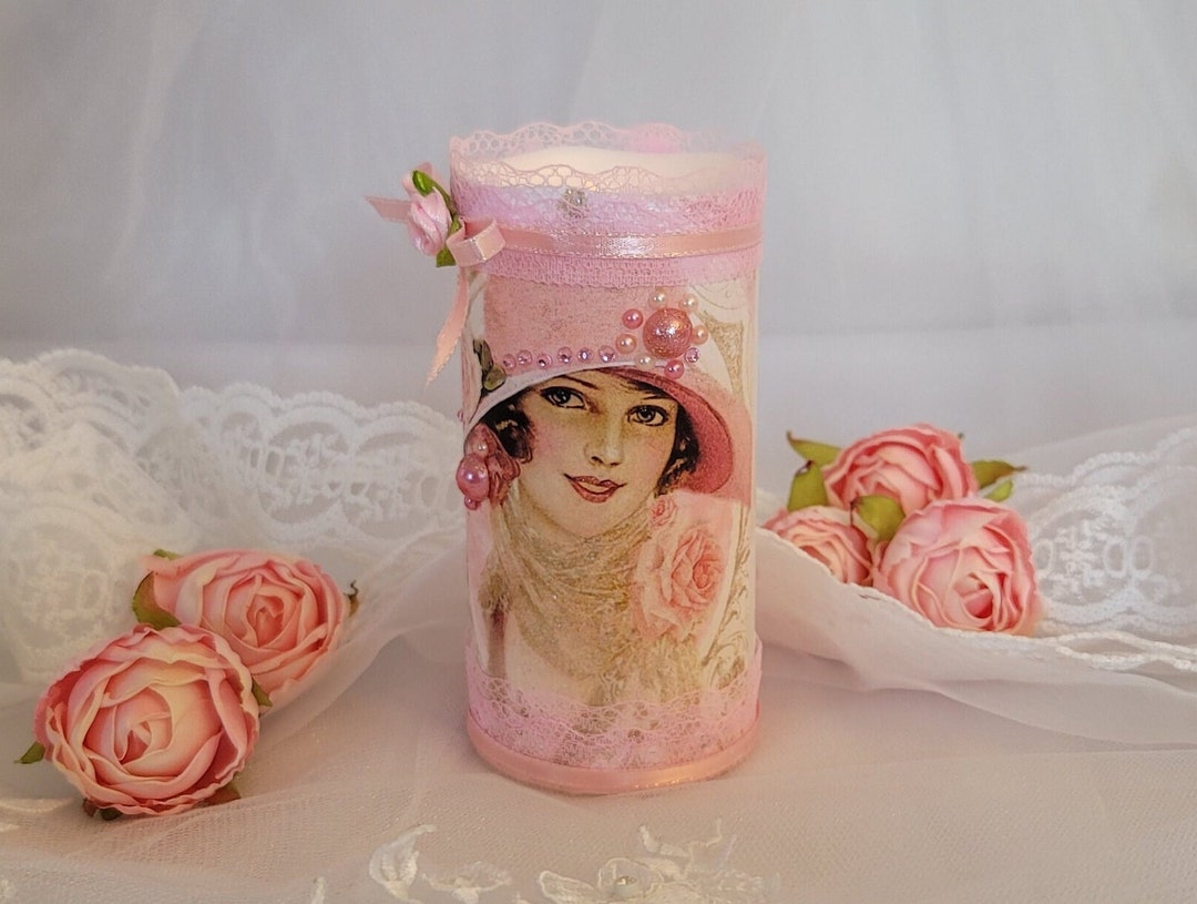 Victorian Lady LED Candle: Shabby Chic Cottage Decor - Etsy