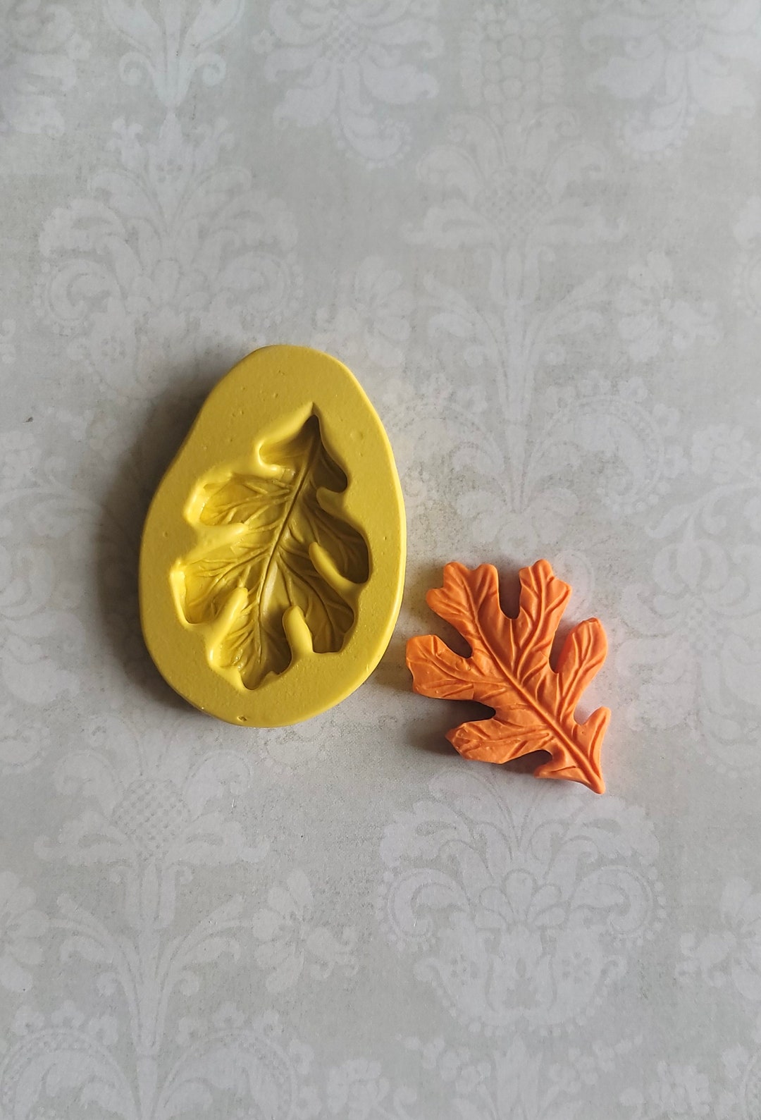 Oak Leaf Silicone Mold: Polymer Clay, Fondant, Resin (1"x1 1/4") - Etsy