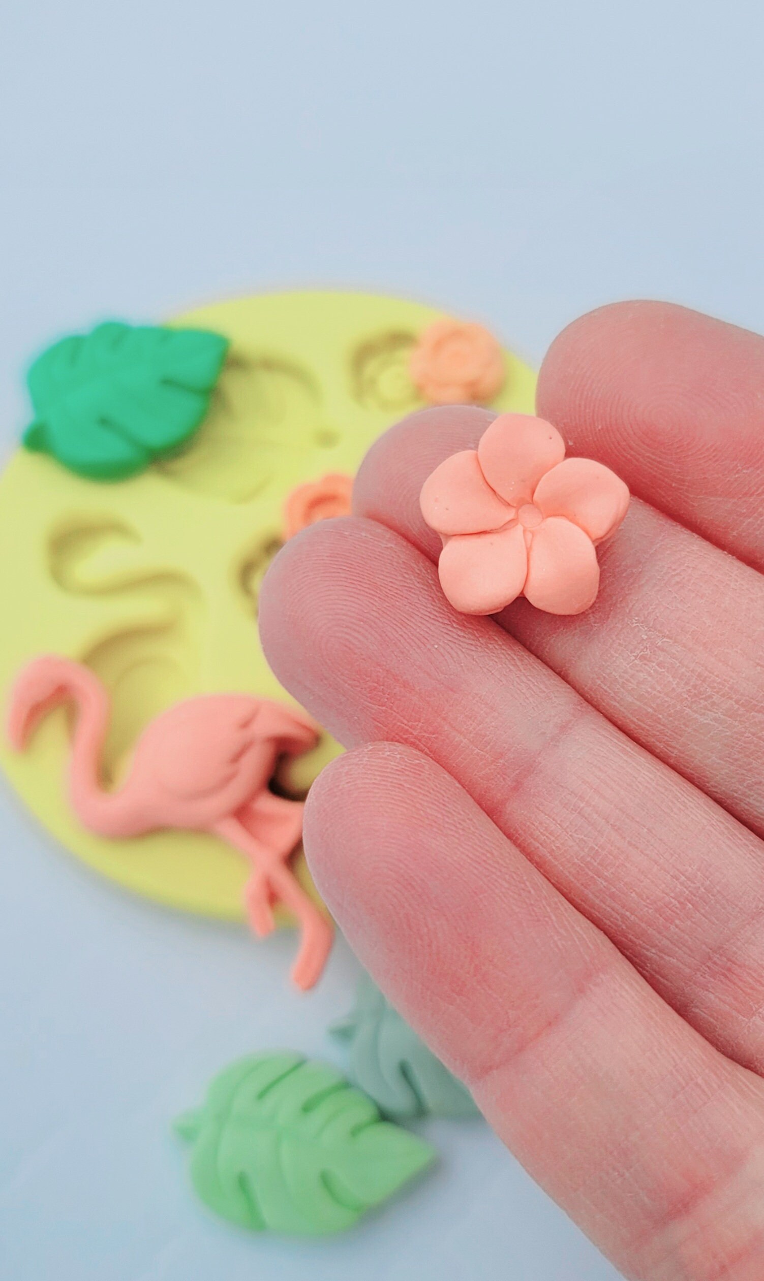 Flamingo Mold Monstera Leaf Fondant Bird Molds for Chocolate Mold for ...