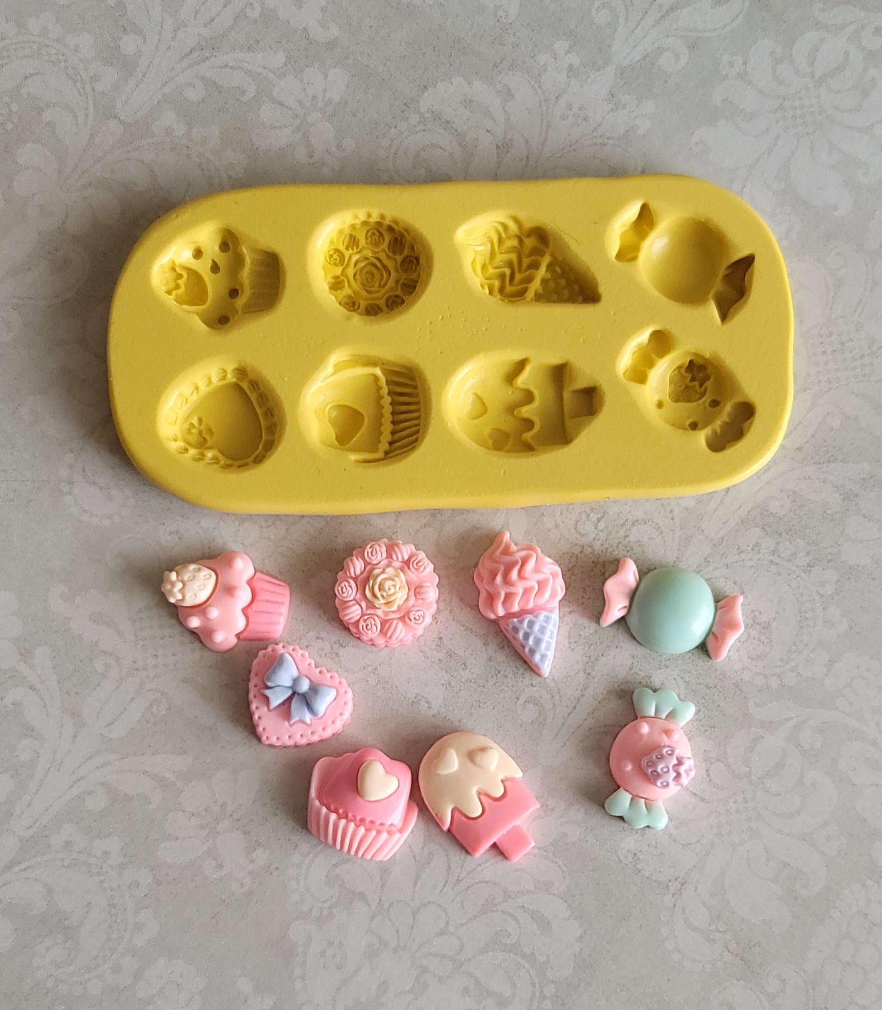 Cupcake Candy Silicone Mold: Miniature Sweets, Fondant, Clay - Etsy